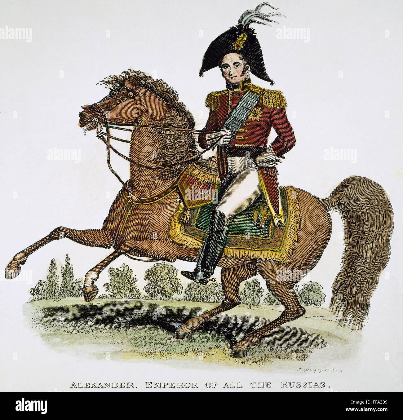 Le Tsar Alexandre I DE RUSSIE /n(1777-1825). Anglais à crépi-et-line ...