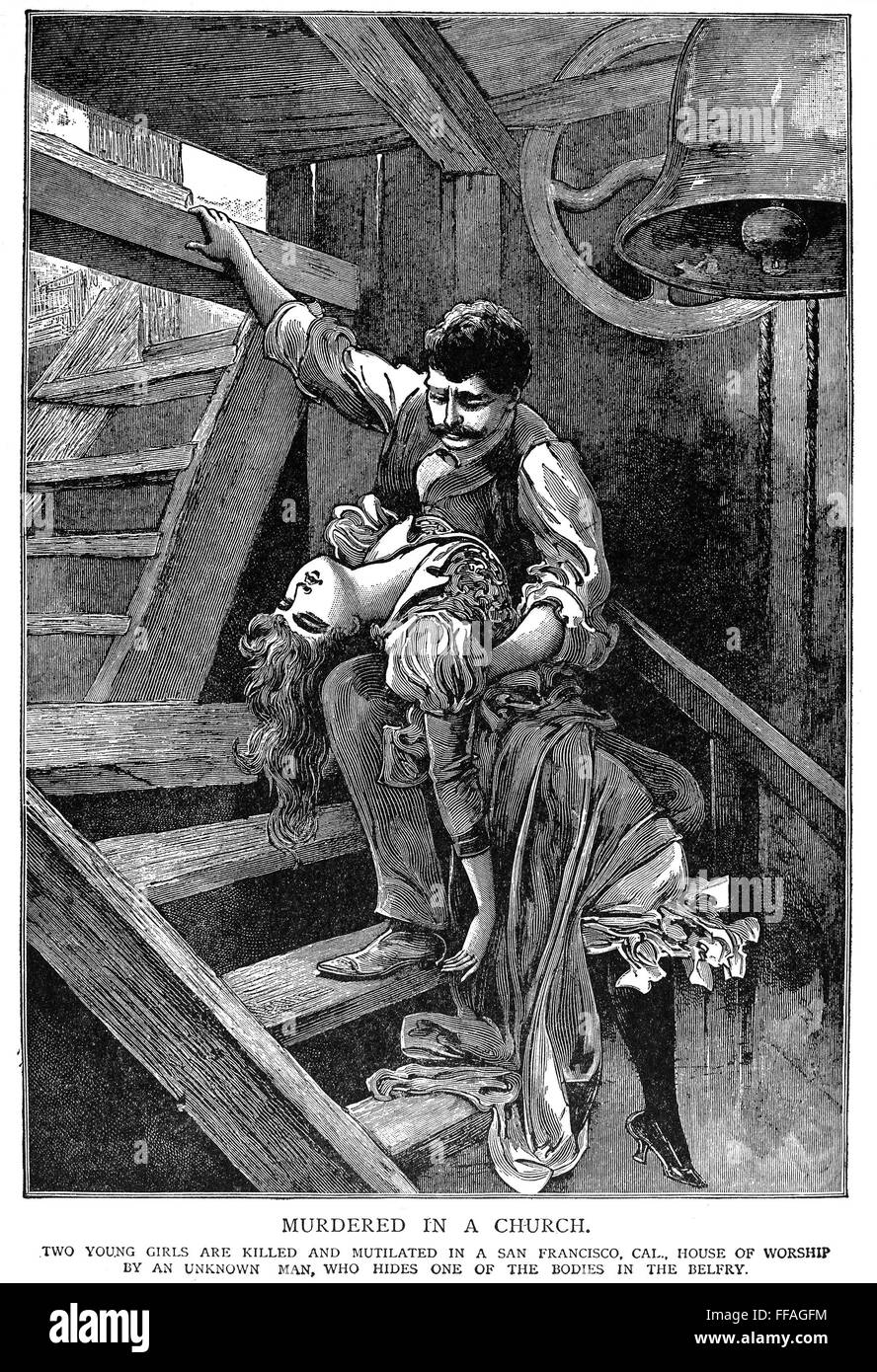 THEODORE DURRANT (d. 1898). /NAmerican meurtrier. Durrant transportant ...