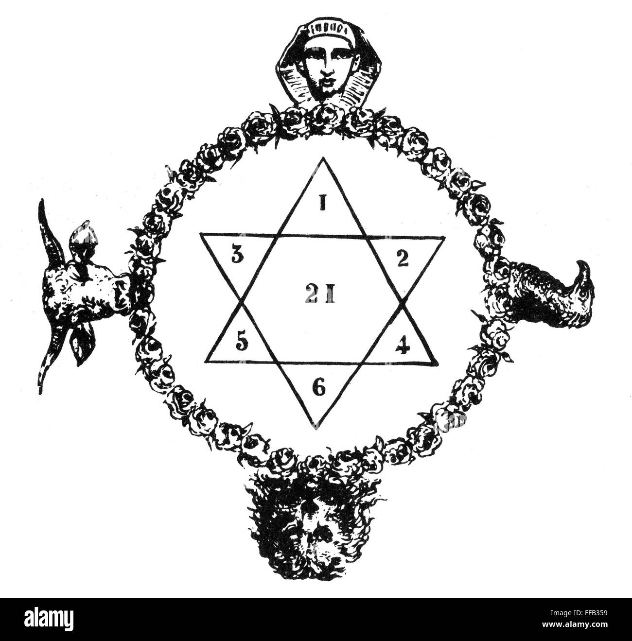 Symbole cabalistique. /NA symbole de la 'Cercle' coronaire Photo Stock ...