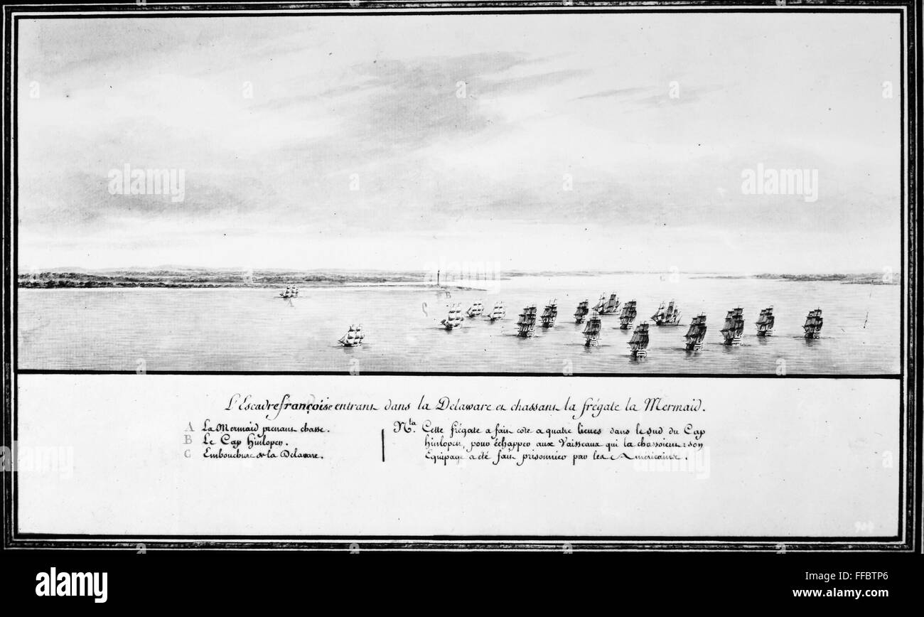Escadre française, 1778. /NFrench escadron naval sous le commandement ...