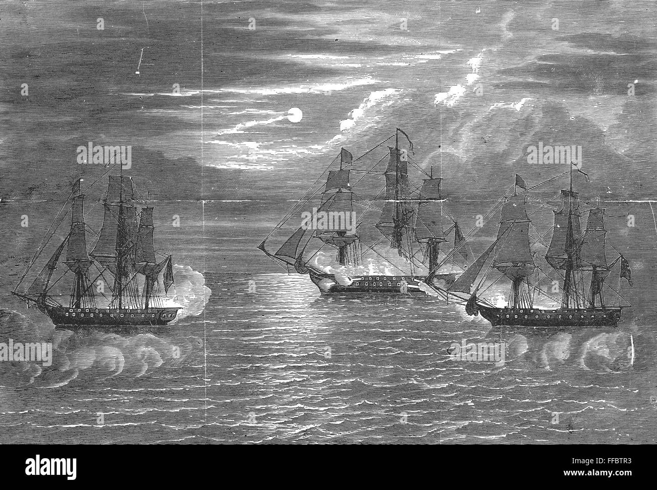 Guerre de 1812 : BATAILLE DE LA MER. /NUSS "Constitution" saisir les ...