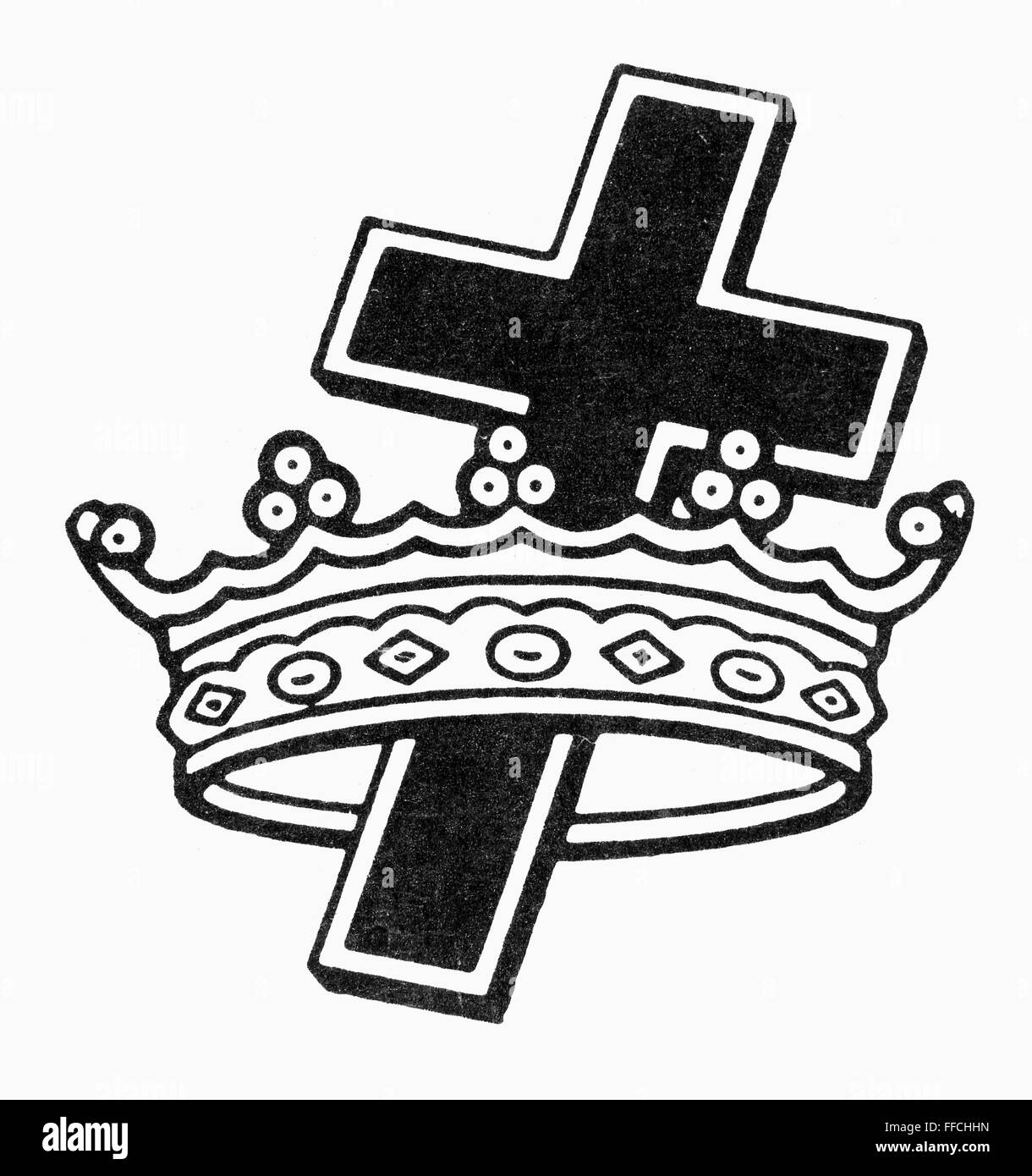 Sceau : TEMPLIERS. /Nle et symbole de la couronne Croix des Templiers ...