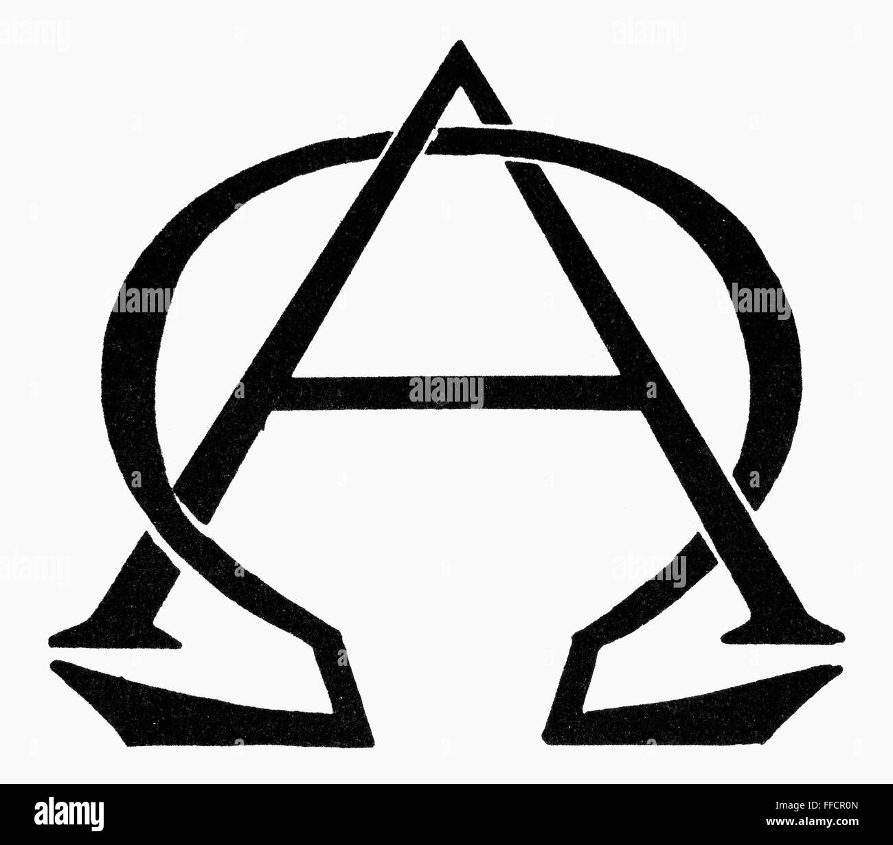 Symbole : DÉBUT ET FIN. /Lettres nGreek alpha et l'oméga, symboles de ...