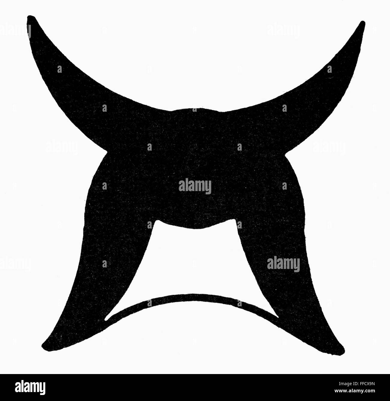 Symbole nordique : cornes. /NHorns de la lune, d'un pays nordique ...