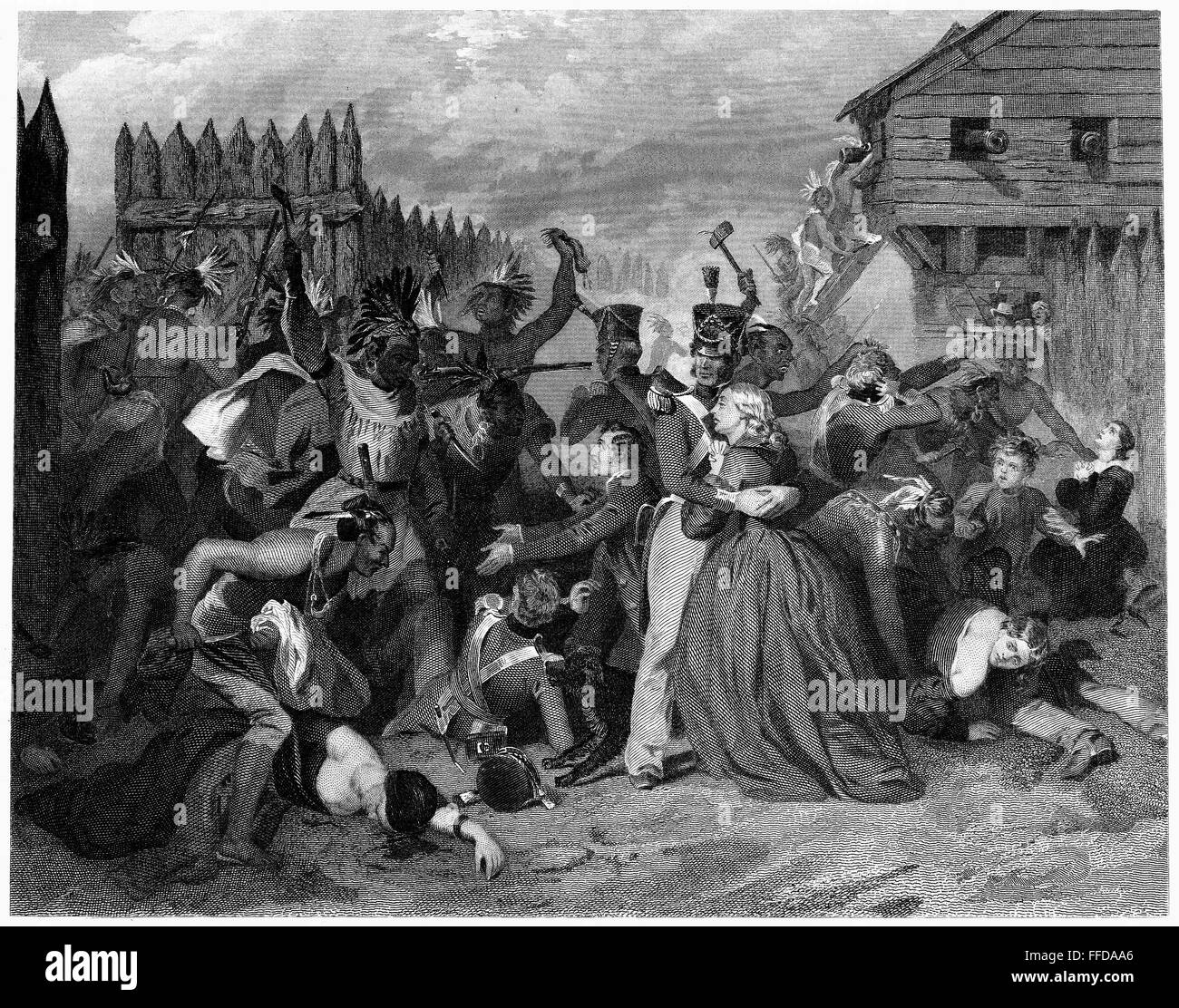 MASSACRE : FORT MIMMS, 1813. /Nla massacre à Fort Mimms, Alabama, le 30 ...