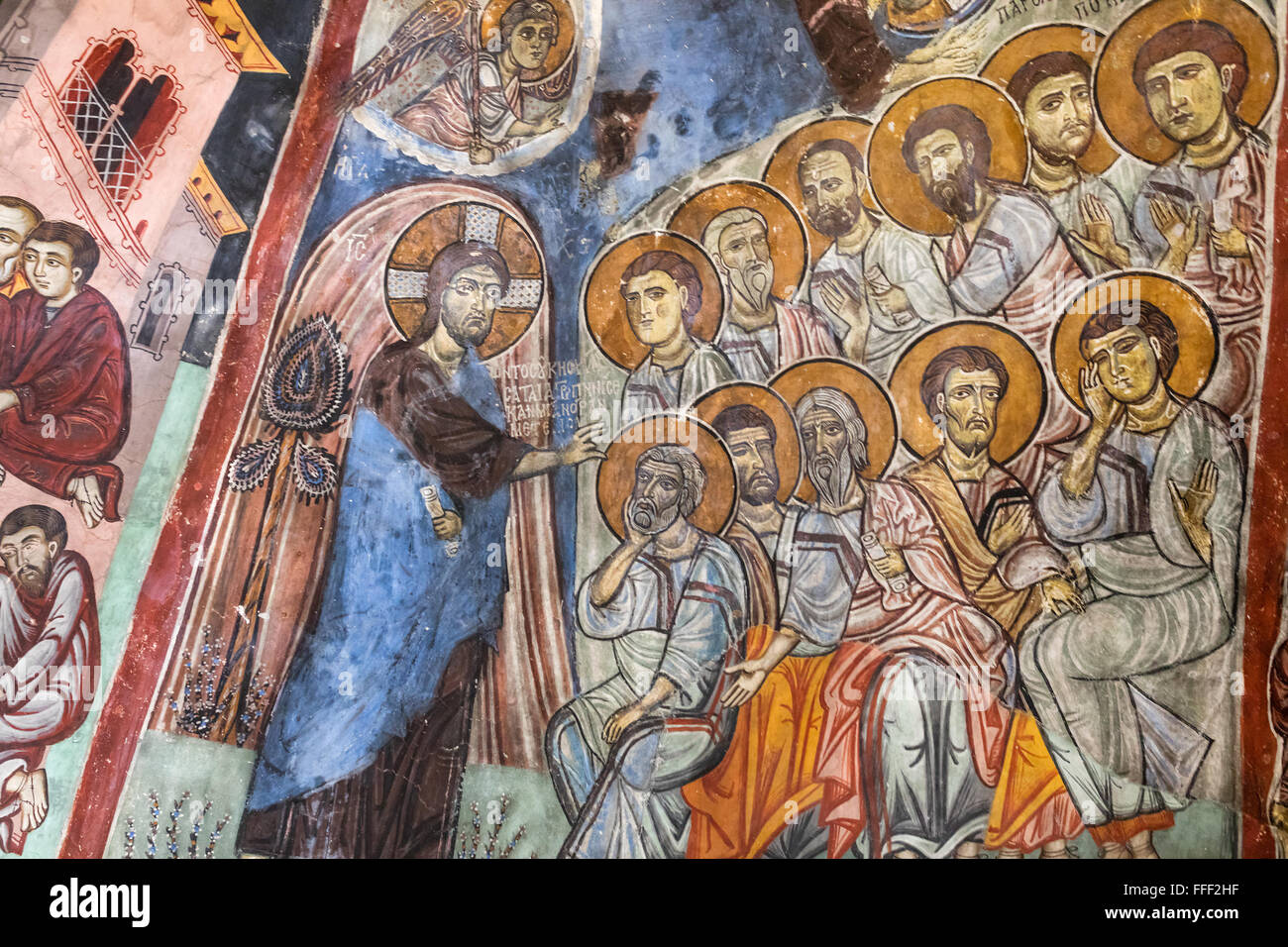 Fresque byzantine (12ème siècle) à l'église d'Agios Neophytos Monastery ...