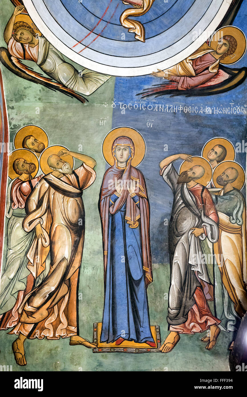 Fresque byzantine (12ème siècle) dans l'église Panagia tou Arakou ...