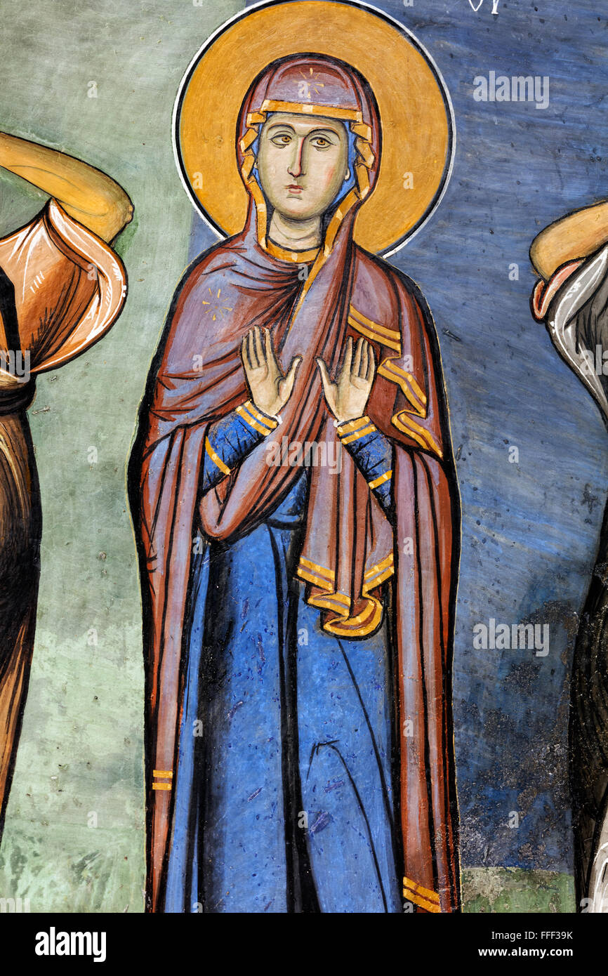 Fresque byzantine (12ème siècle) dans l'église Panagia tou Arakou ...