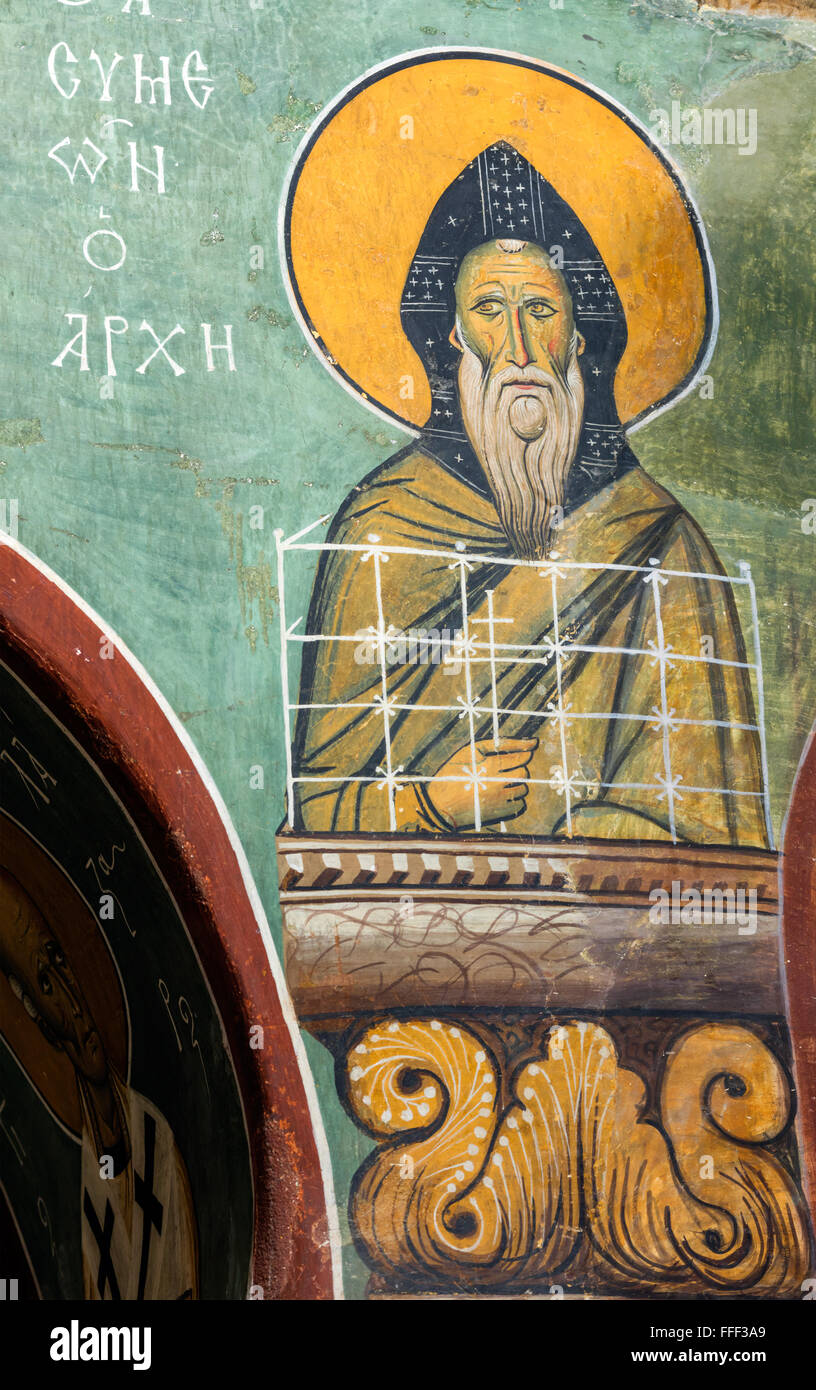 Fresque byzantine (12ème siècle) dans l'église Panagia tou Arakou ...