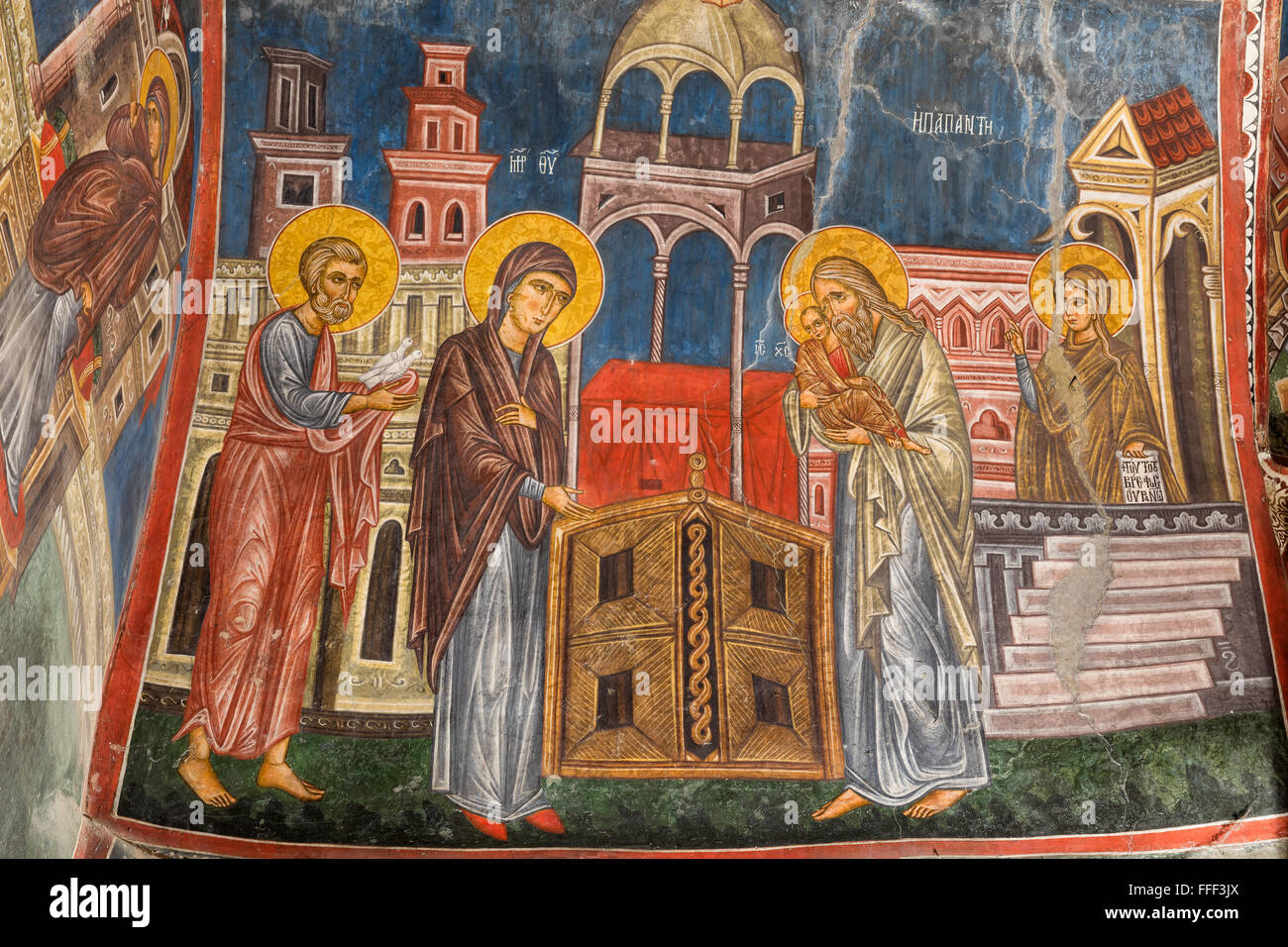 Fresque byzantine (12ème siècle), Église Ayios Nikolaos tis Steyis ...