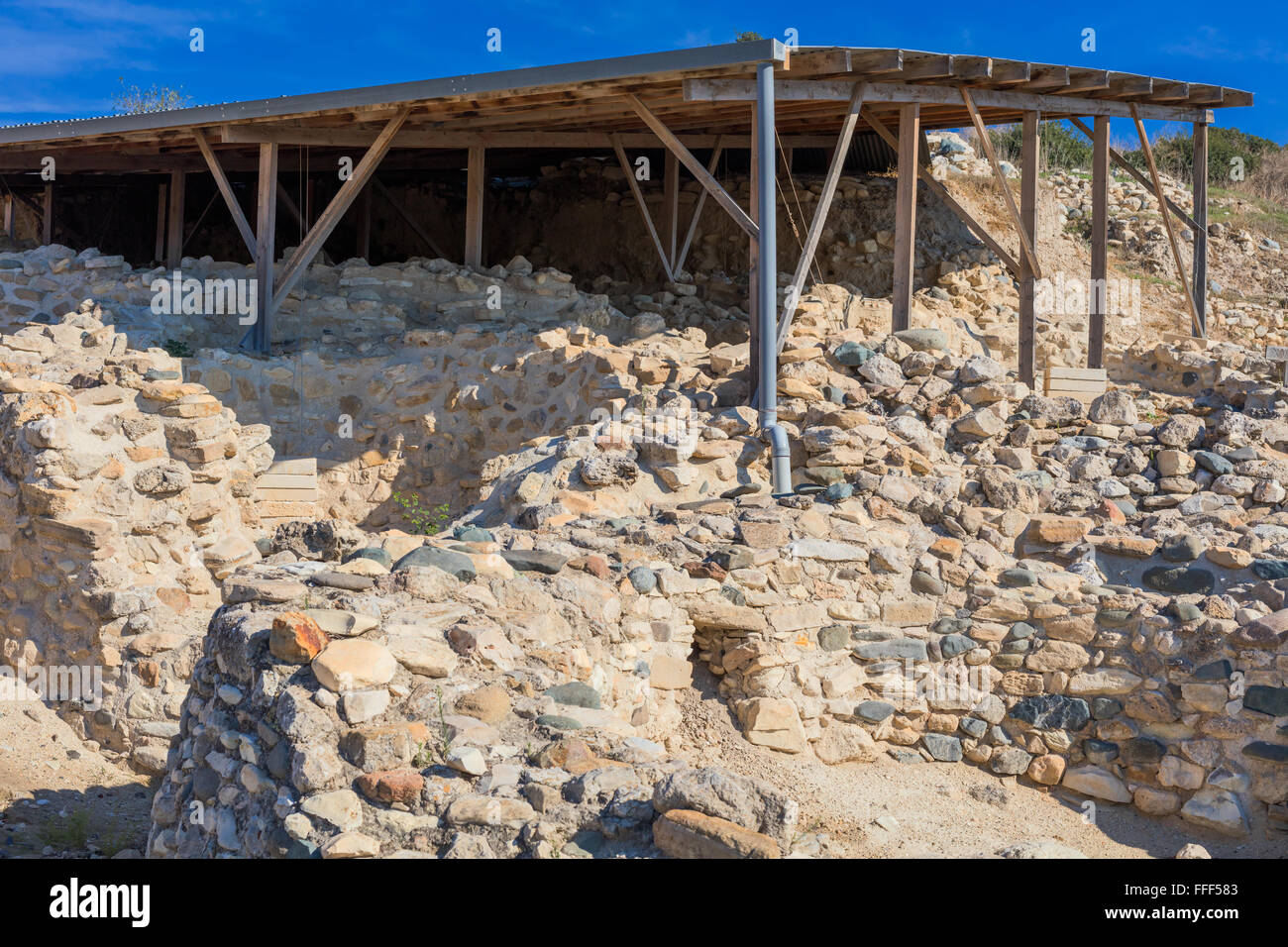 Choirokoitia khirokitia cyprus village Banque de photographies et d ...