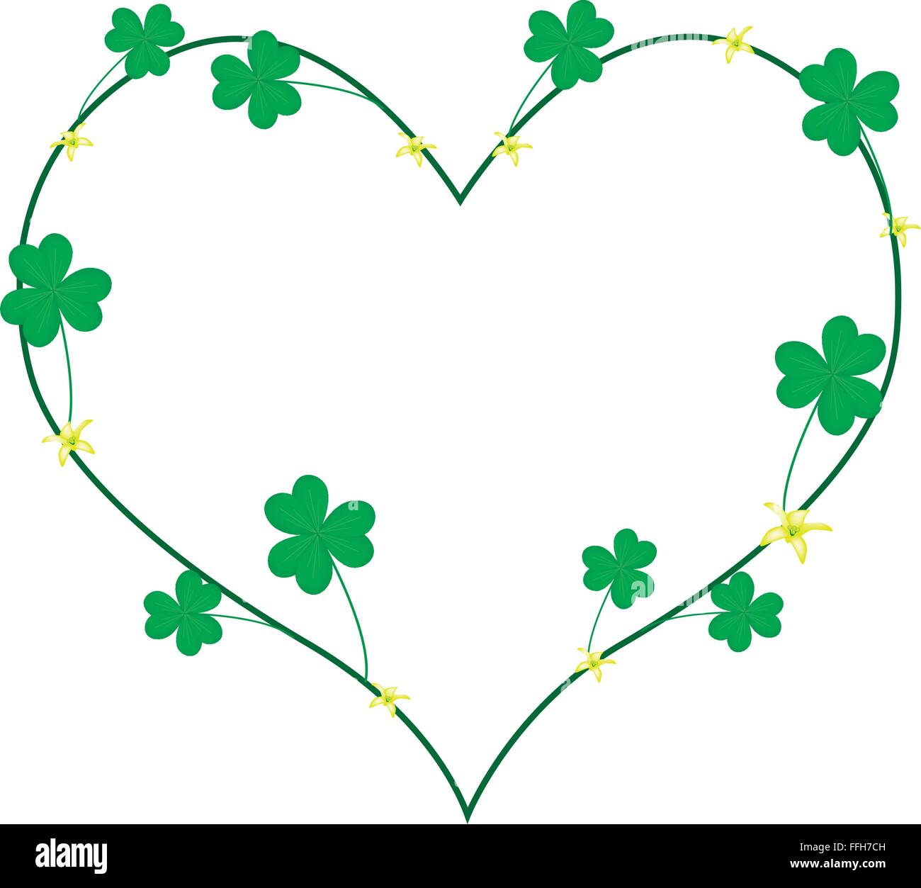 Concept d'amour, de l'illustration de l'eau Plantes trèfle ou Trèfles ...