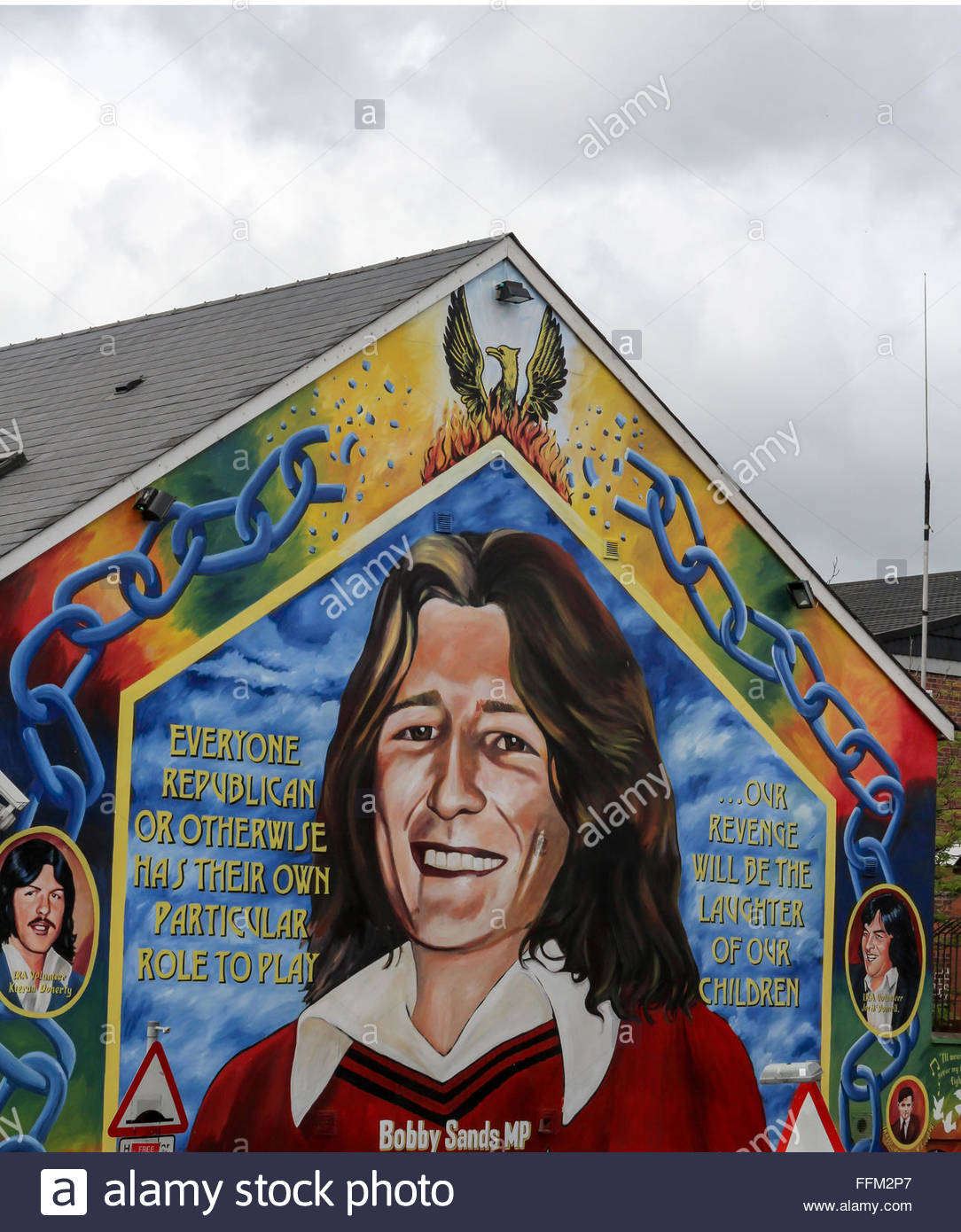 Bobby Sands Mural Belfast Banque d'image et photos - Alamy