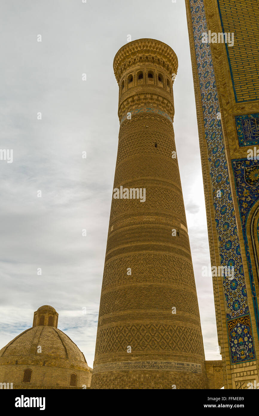 Minaret Kalyan (la grande tour) est le principal symbole de Boukhara sacrée Photo Stock - Alamy