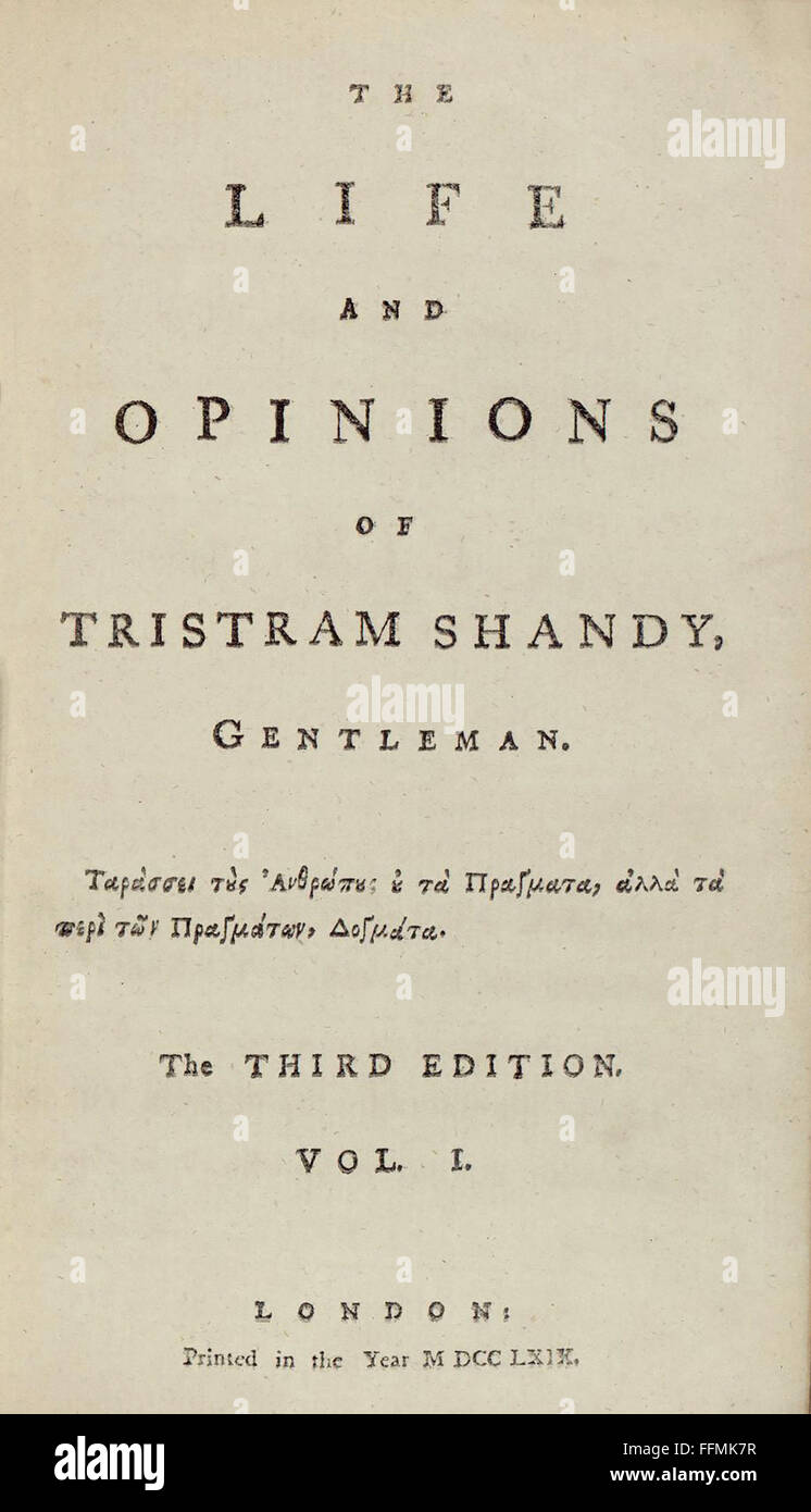 The life and opinions of tristram shandy gentleman Banque de ...