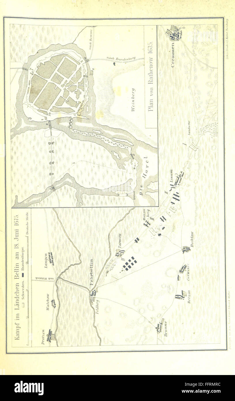 'Rathenow und Fehrbellin' détaille le conflit de 1675 entre le Grand ...
