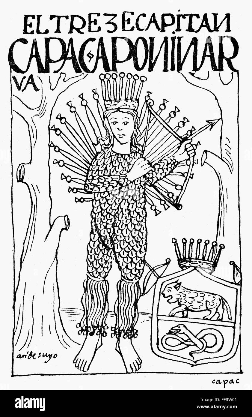 Pérou : GUERRIER INCA. /NAn guerrier sous l'empereur Inca Huayna Capac ...