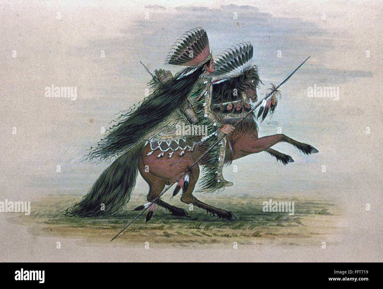 Amérindien À Cheval Banque d'image et photos - Alamy