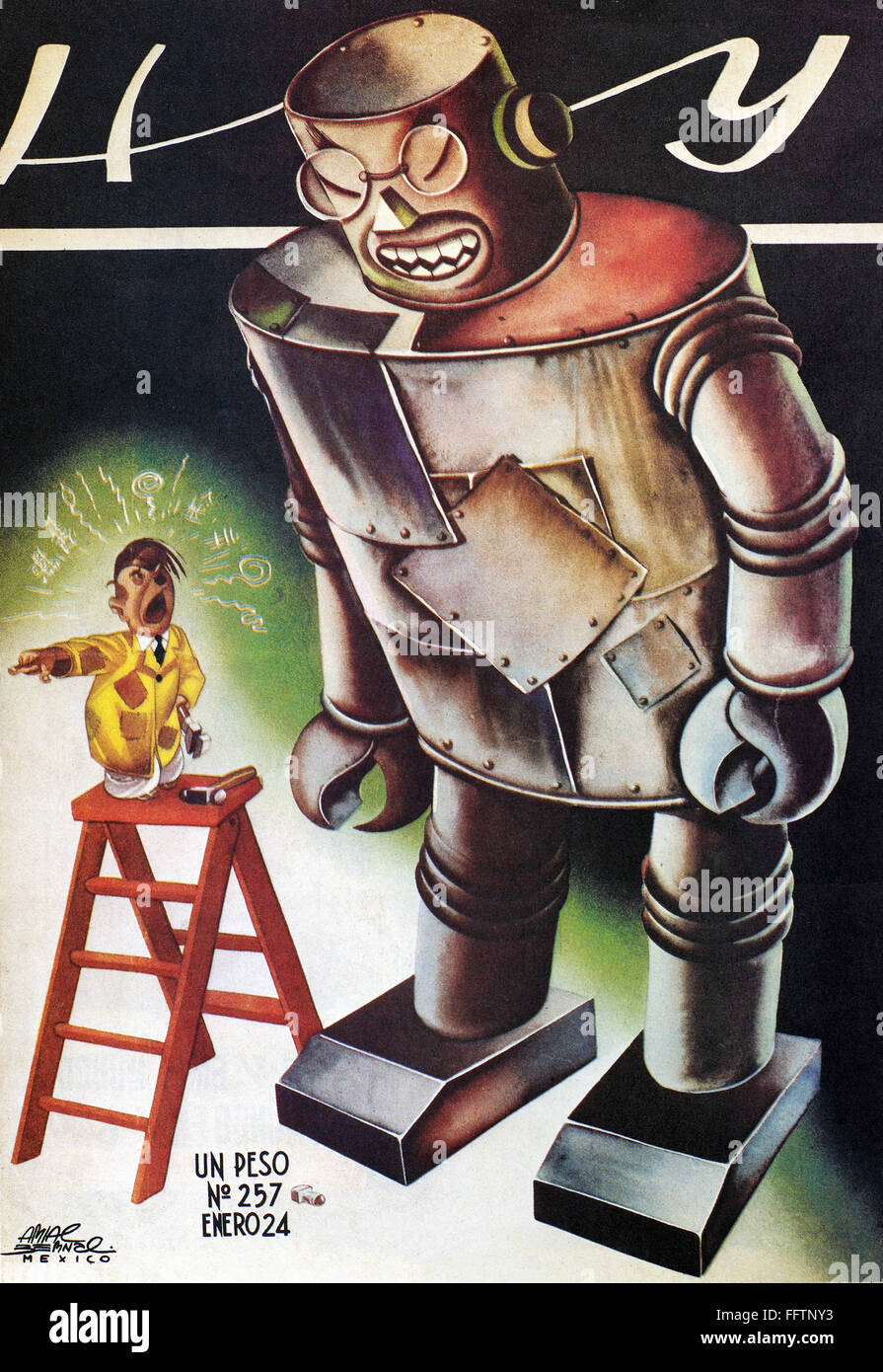 HITLER ET ROBOT japonais. /NTiny le chancelier allemand Adolf Hitler ...