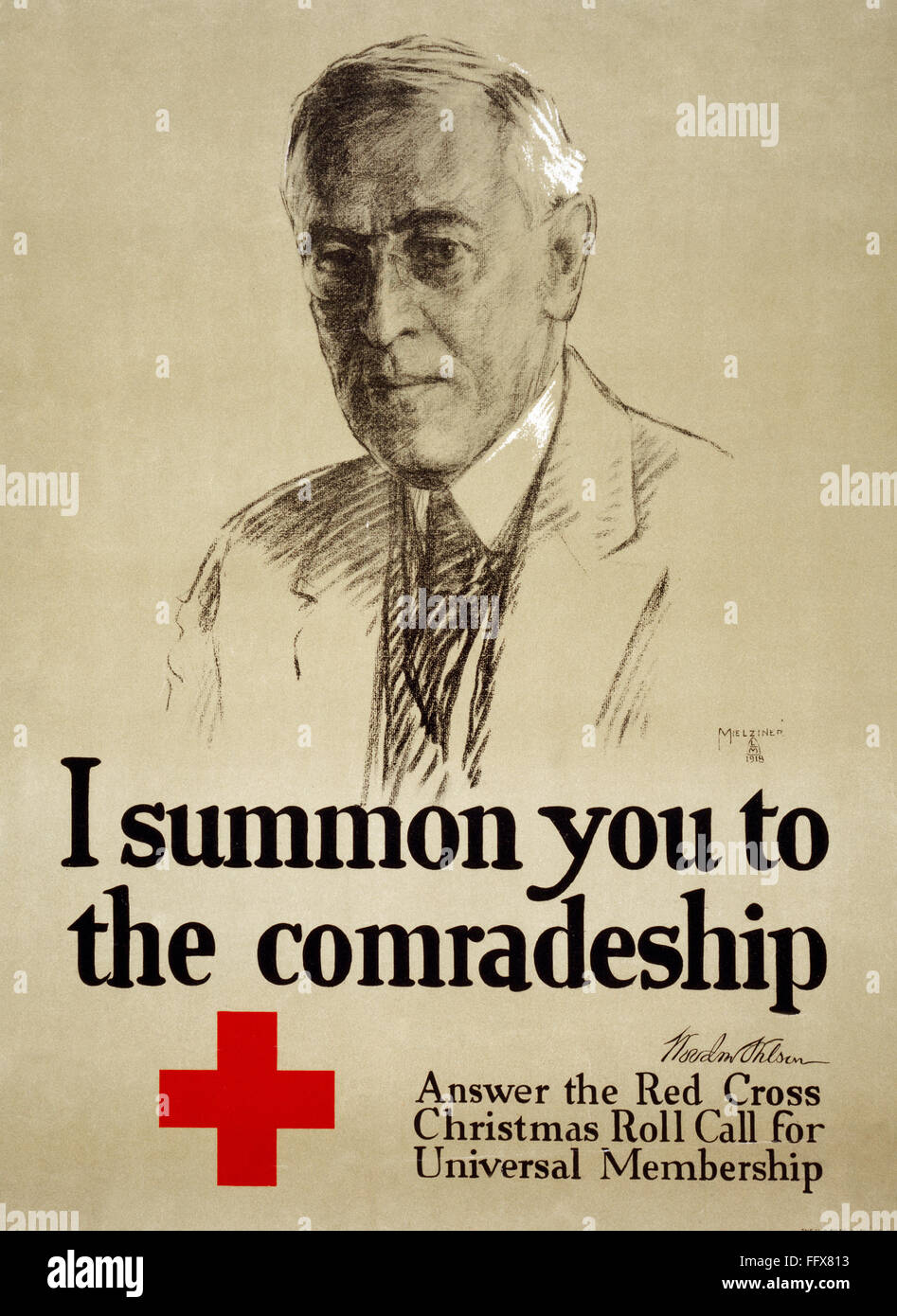 L'affiche de la Croix-Rouge, 1918. /NMembership affiche de recrutement ...