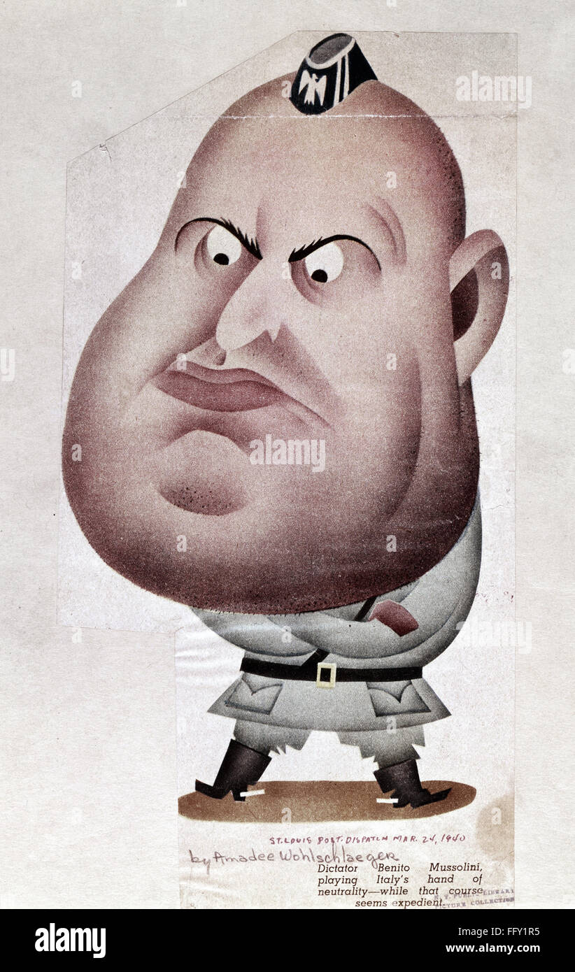 BENITO MUSSOLINI : cartoon. /De Benito Mussolini par nCaricature ...