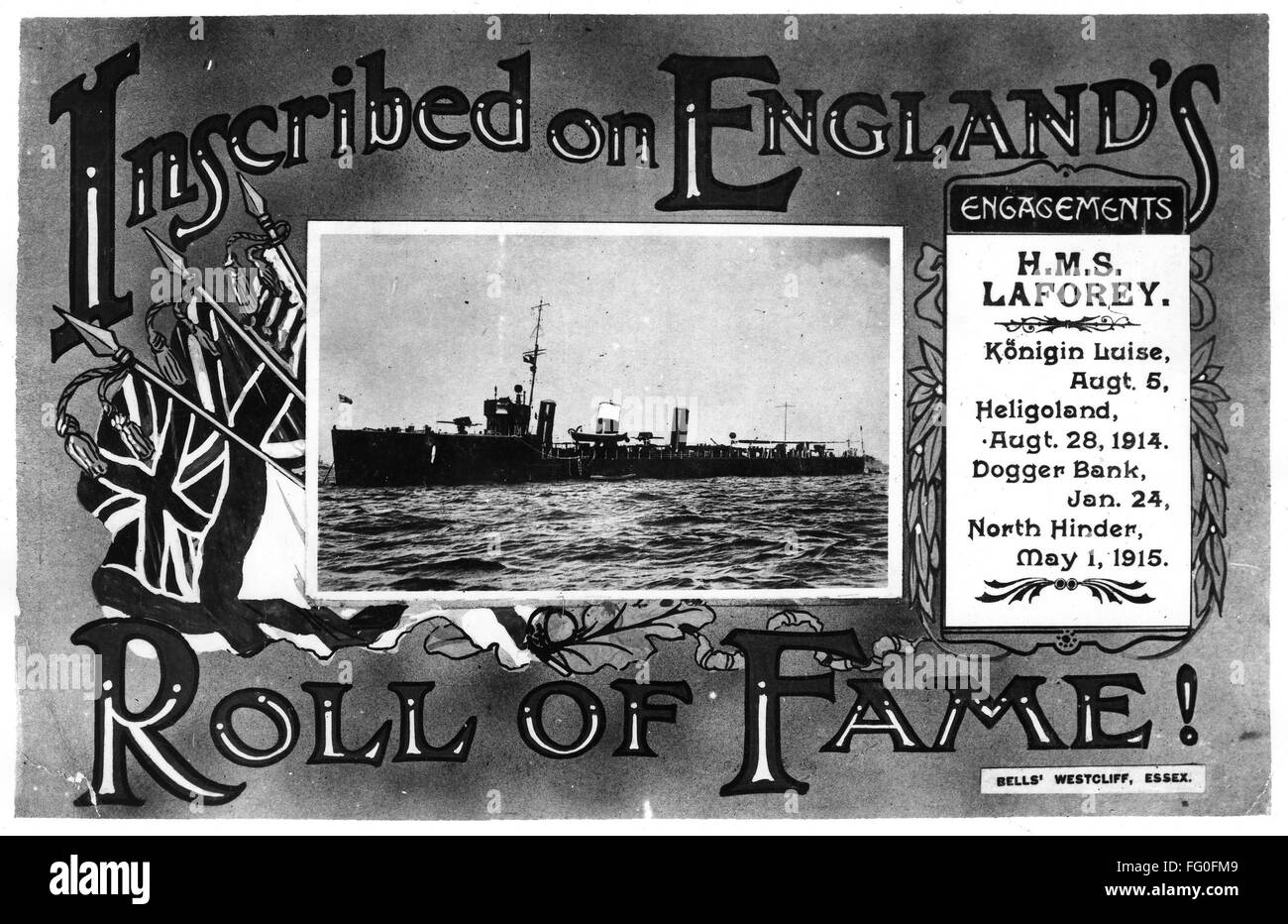 La PREMIÈRE GUERRE MONDIALE : HMS LAFOREY. NEnglish /carte postale ...