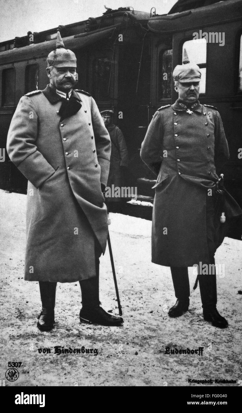 Généraux von hindenburg et ludendorff Banque de photographies et d ...