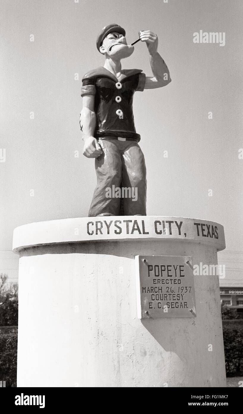 POPEYE MONUMENT, 1939. NStatue /du personnage de bande dessinée Popeye ...