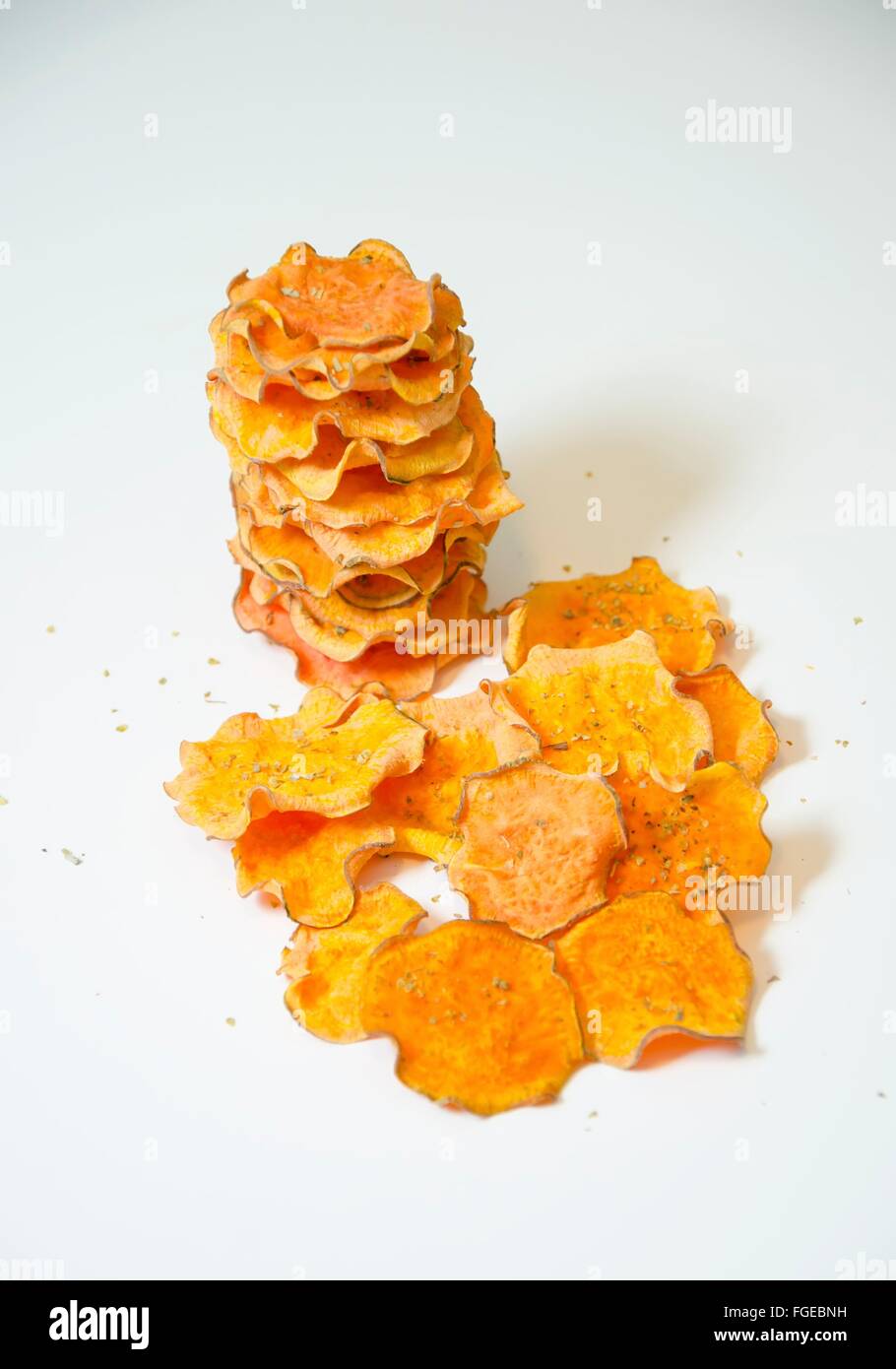 Une pile de jetons de maison plus empilés. Une saine collation ...