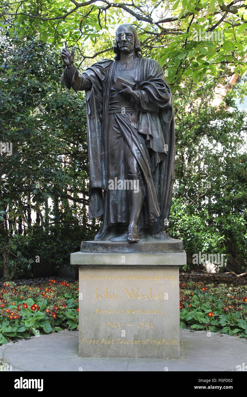 Statue of john wesley Banque de photographies et d’images à haute ...