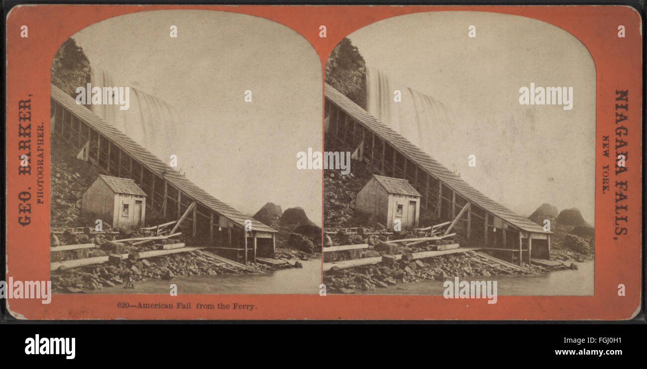 Une photographie de George Barker représentant les chutes américaines ...