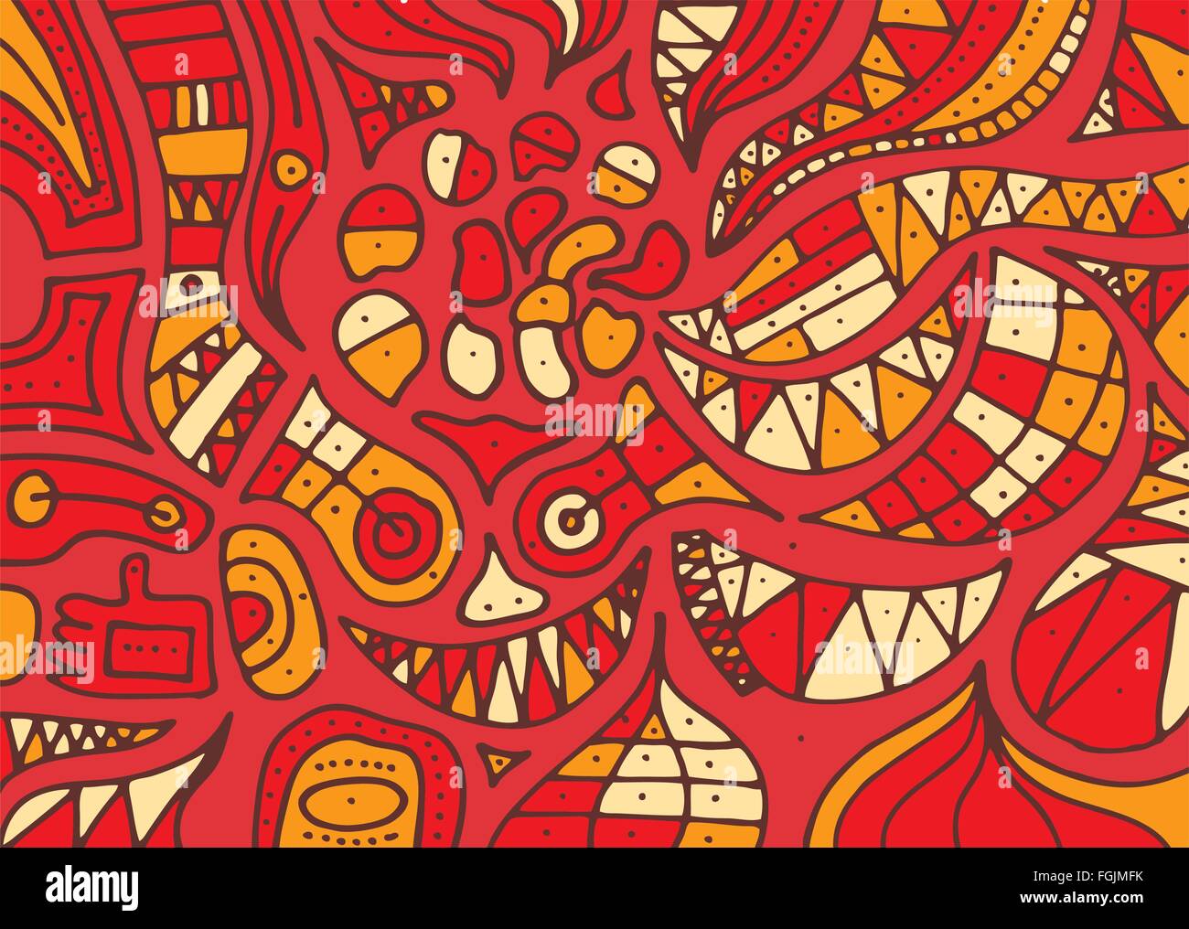 Symbole de la main rouge Banque d'images vectorielles - Alamy