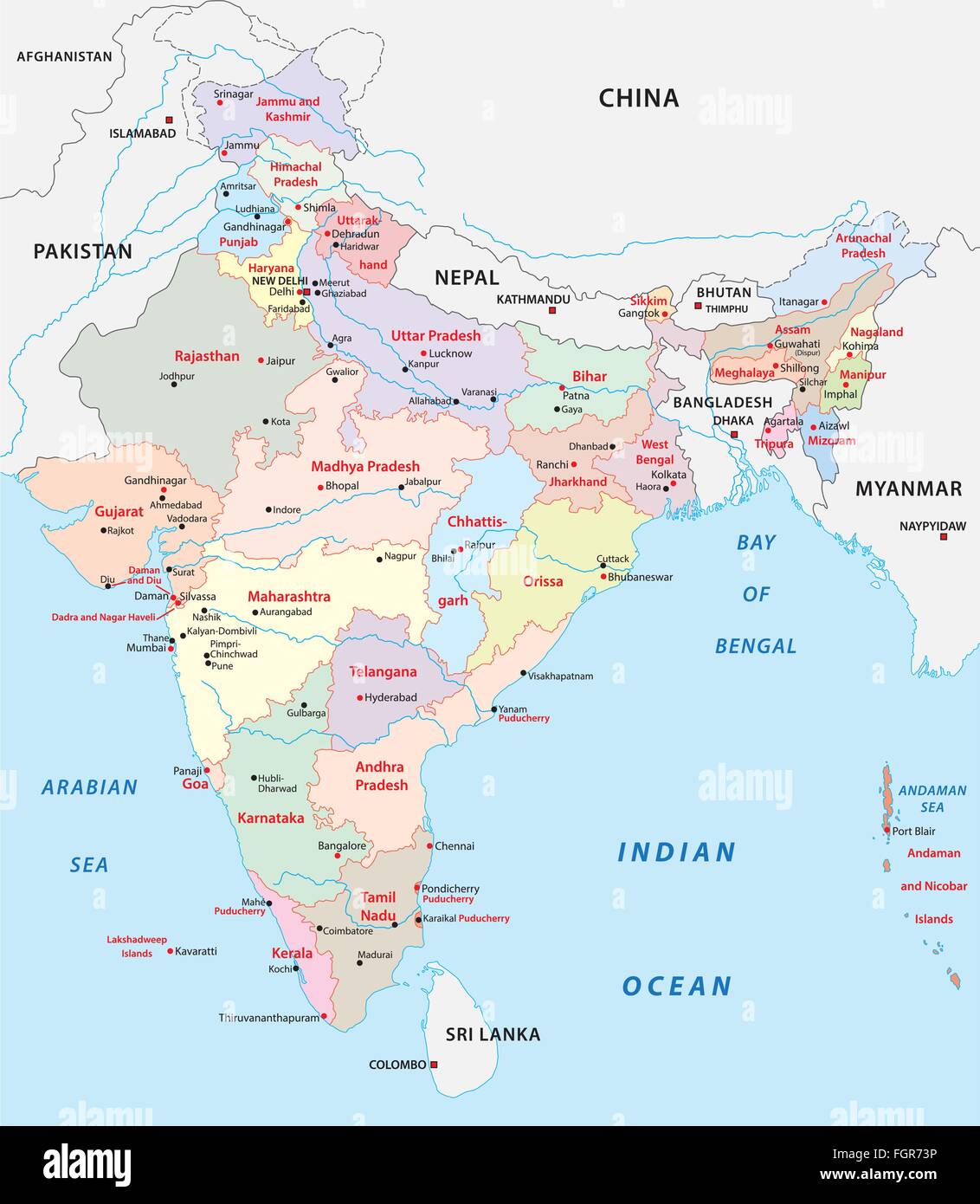 India map city Banque de photographies et d’images à haute résolution ...