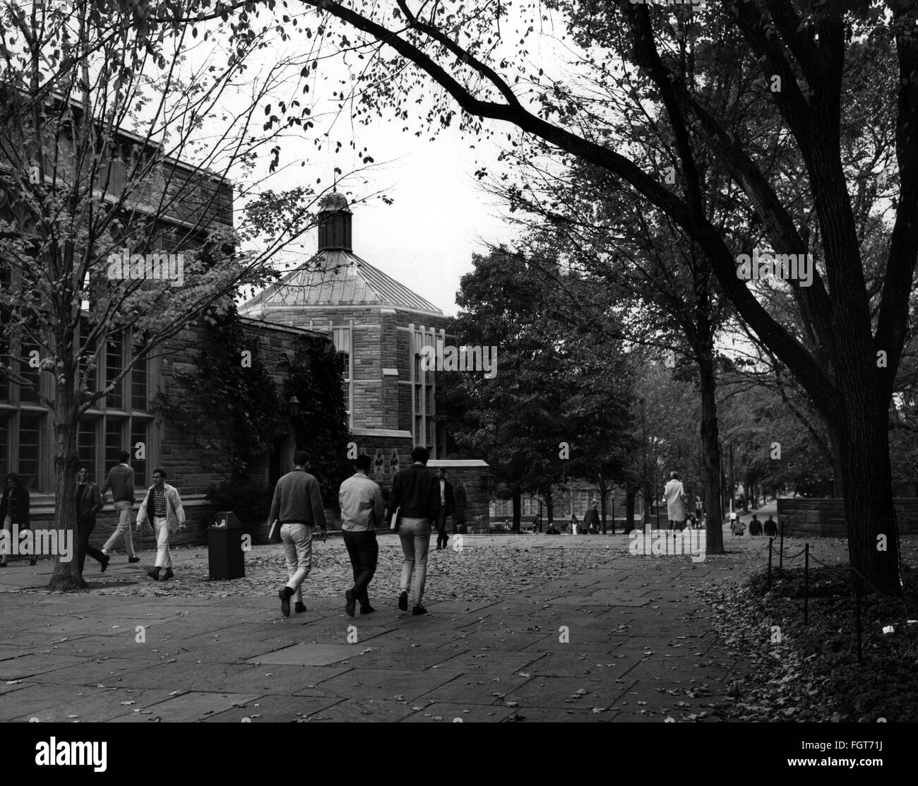 Pédagogie, université, campus d'un collège aux Etats-Unis, années 60 ...