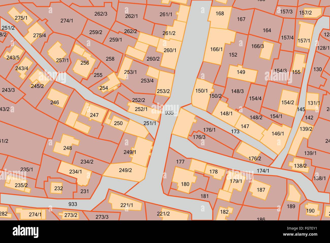 Cadastral map Banque de photographies et d’images à haute résolution ...