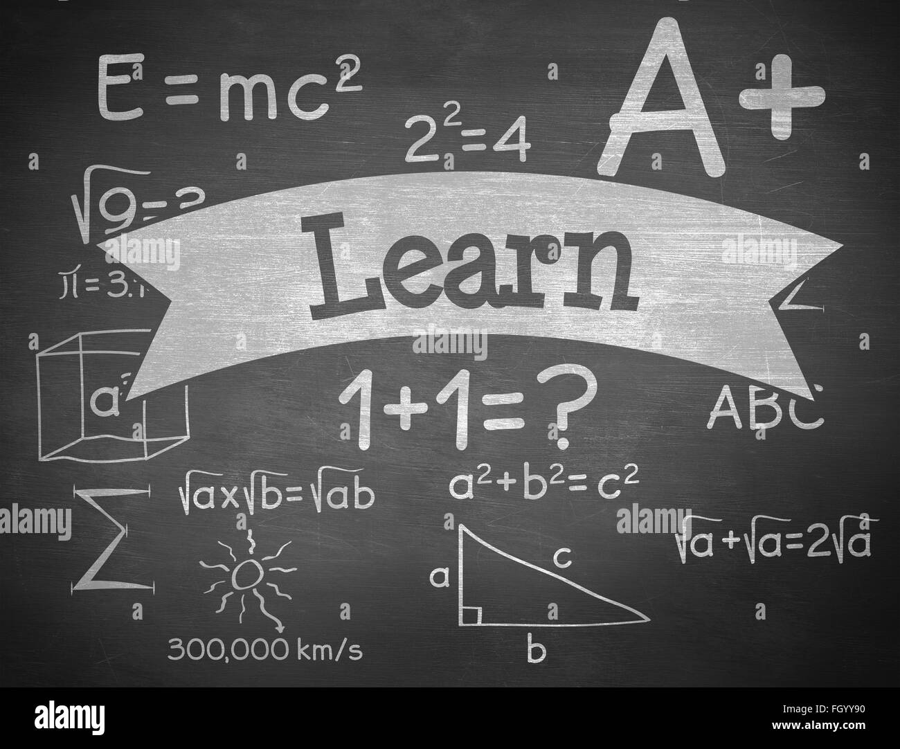 Test de maths Banque d'images noir et blanc - Alamy