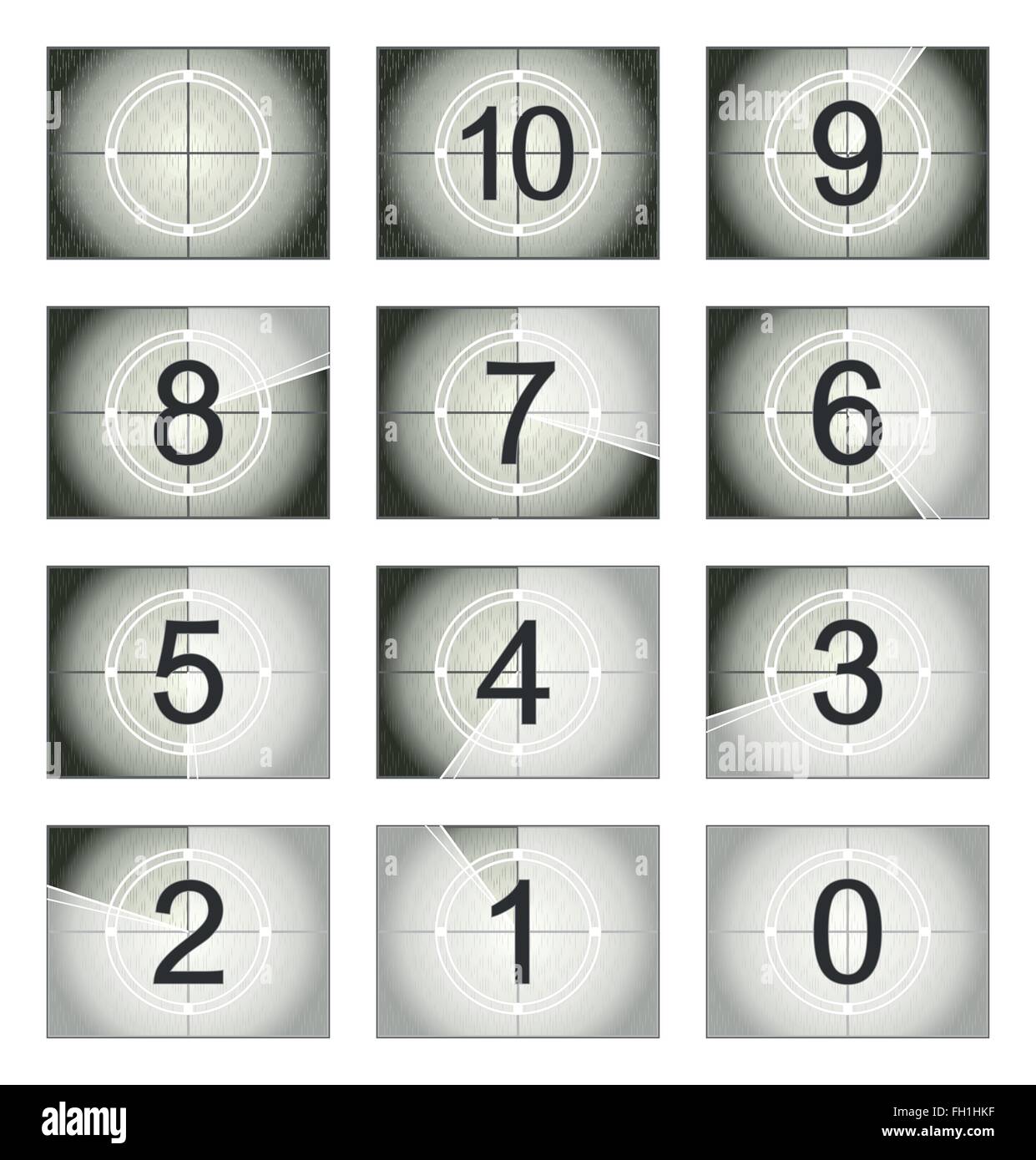 Compte à rebours pour lancer Banque d'images vectorielles - Alamy