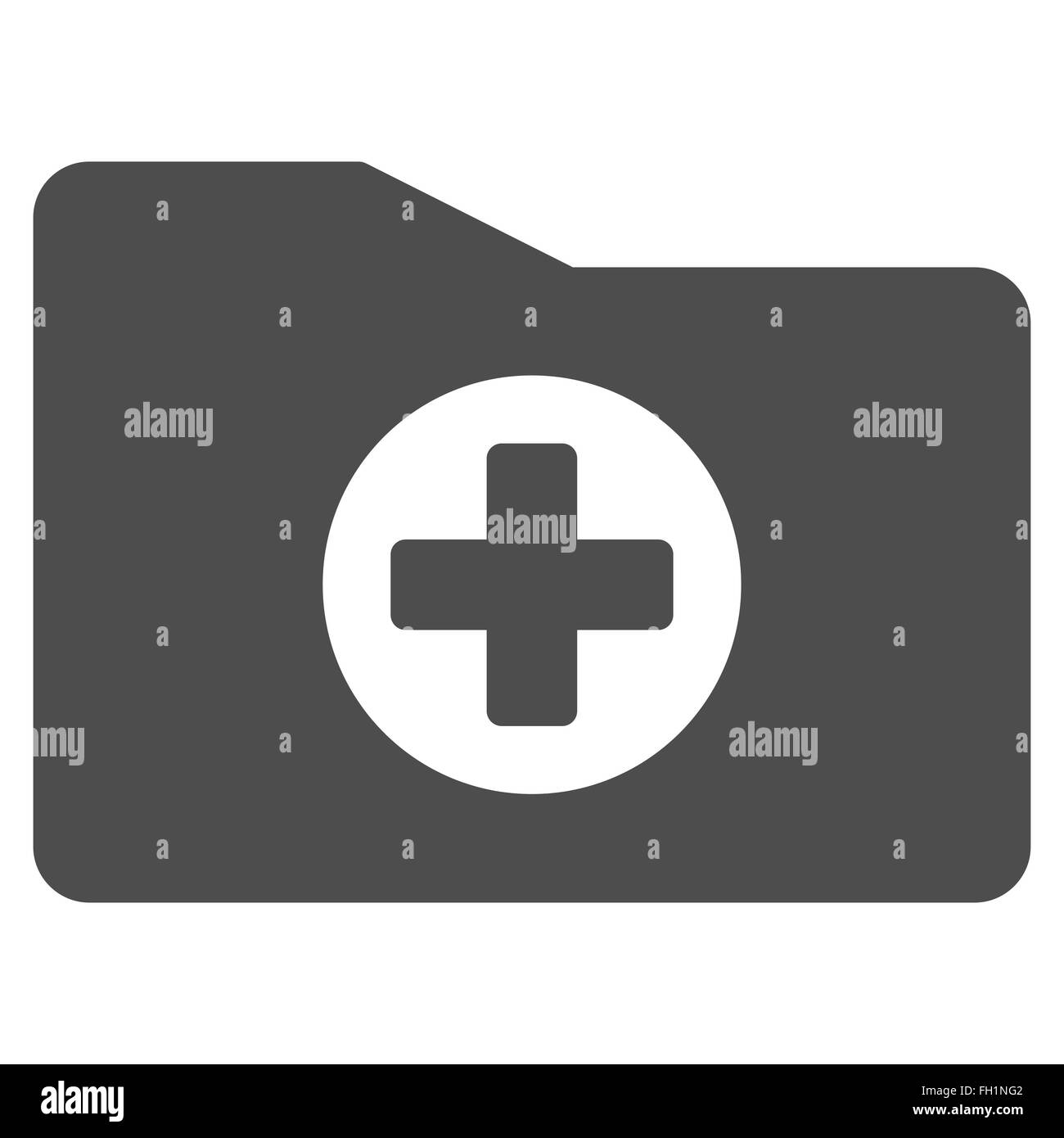 Medical folder icon Banque d'images noir et blanc - Alamy