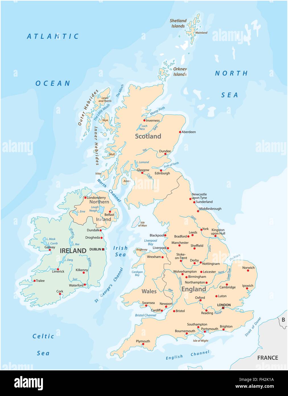 United kingdom map Banque d'images vectorielles - Alamy