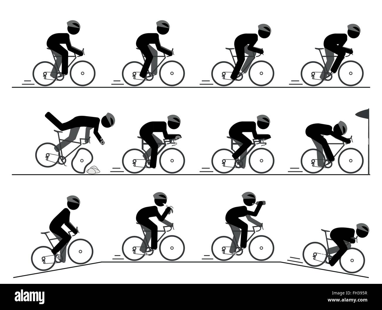 Pictogramme de vélo Banque d'images vectorielles - Alamy