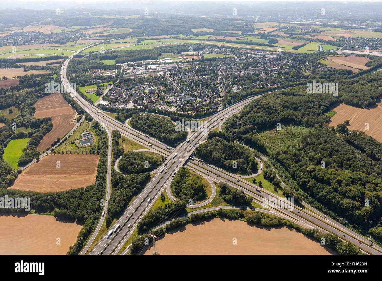 Autoroutes jonction autoroute a45 et a1 westhofener kreuz Banque de ...