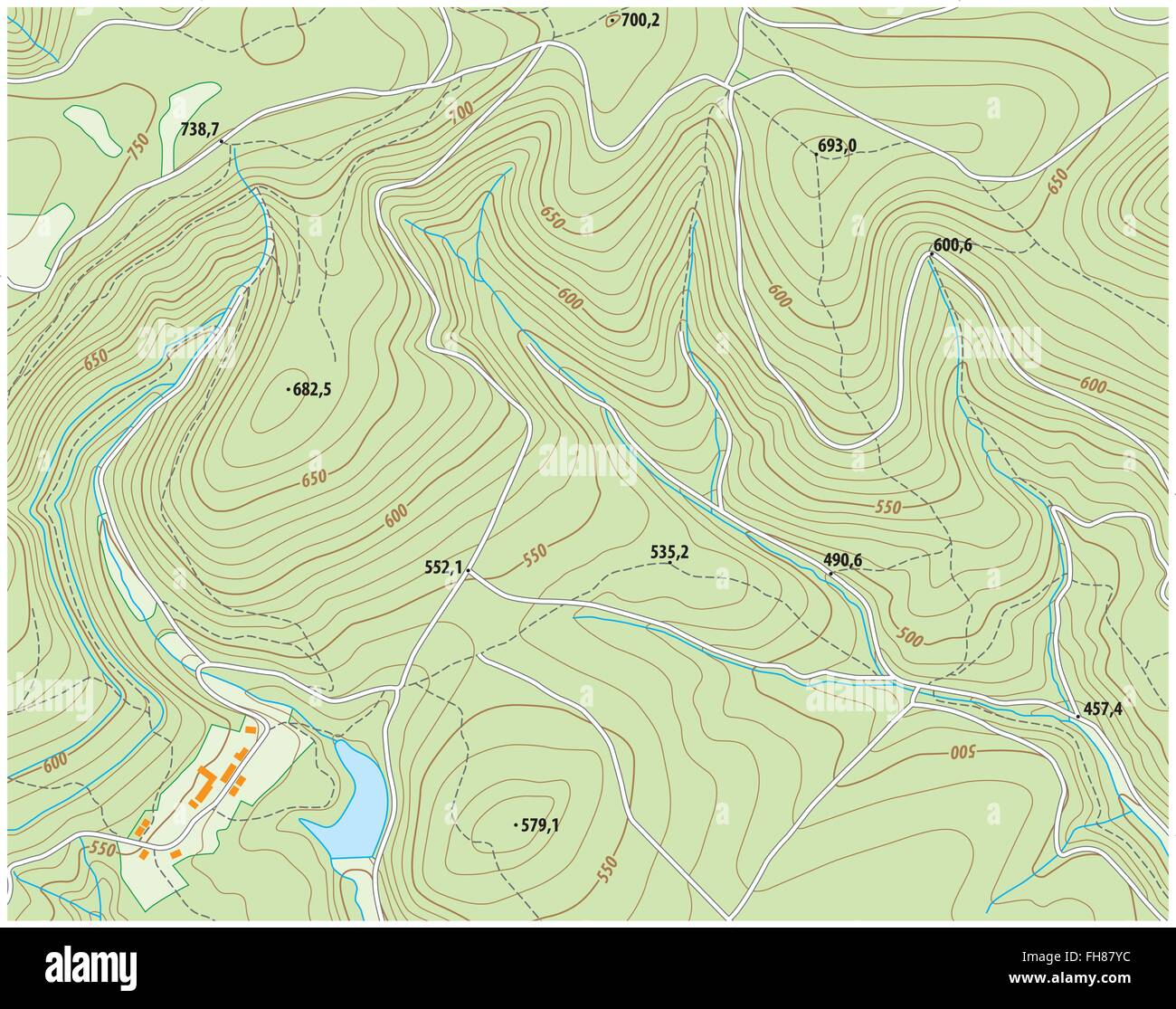 Carte topographique Banque de photographies et d’images à haute ...
