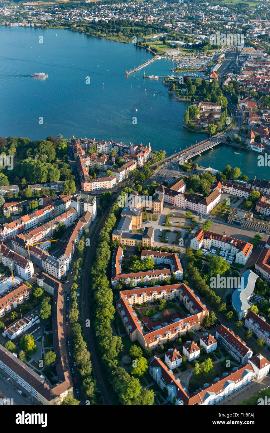 Allemagne, Lac de Constance, vue aérienne, Konstanz Photo Stock - Alamy