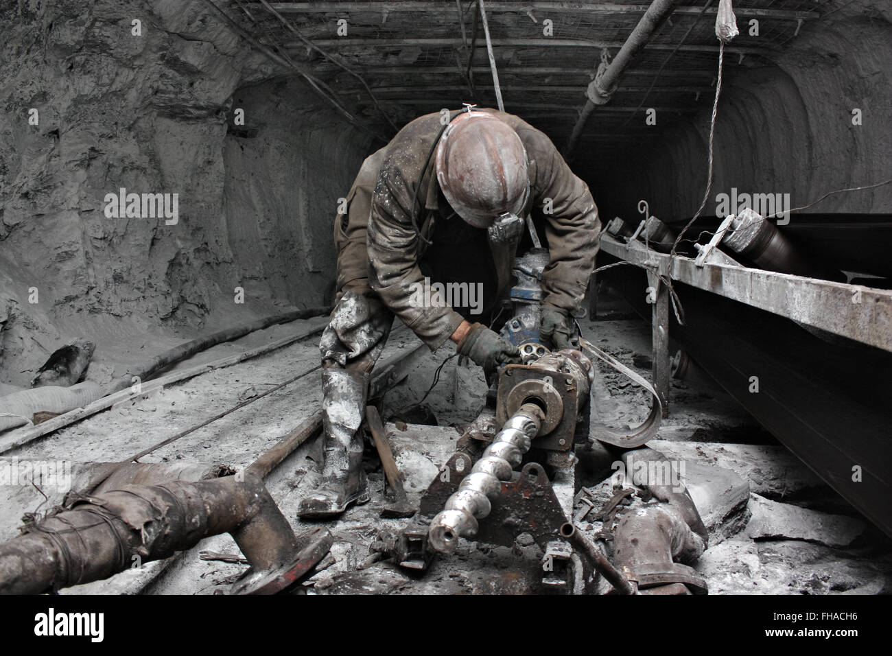 mineur dans une mine Photo Stock - Alamy