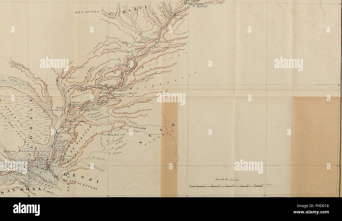 Antique map of angola Banque de photographies et d’images à haute ...