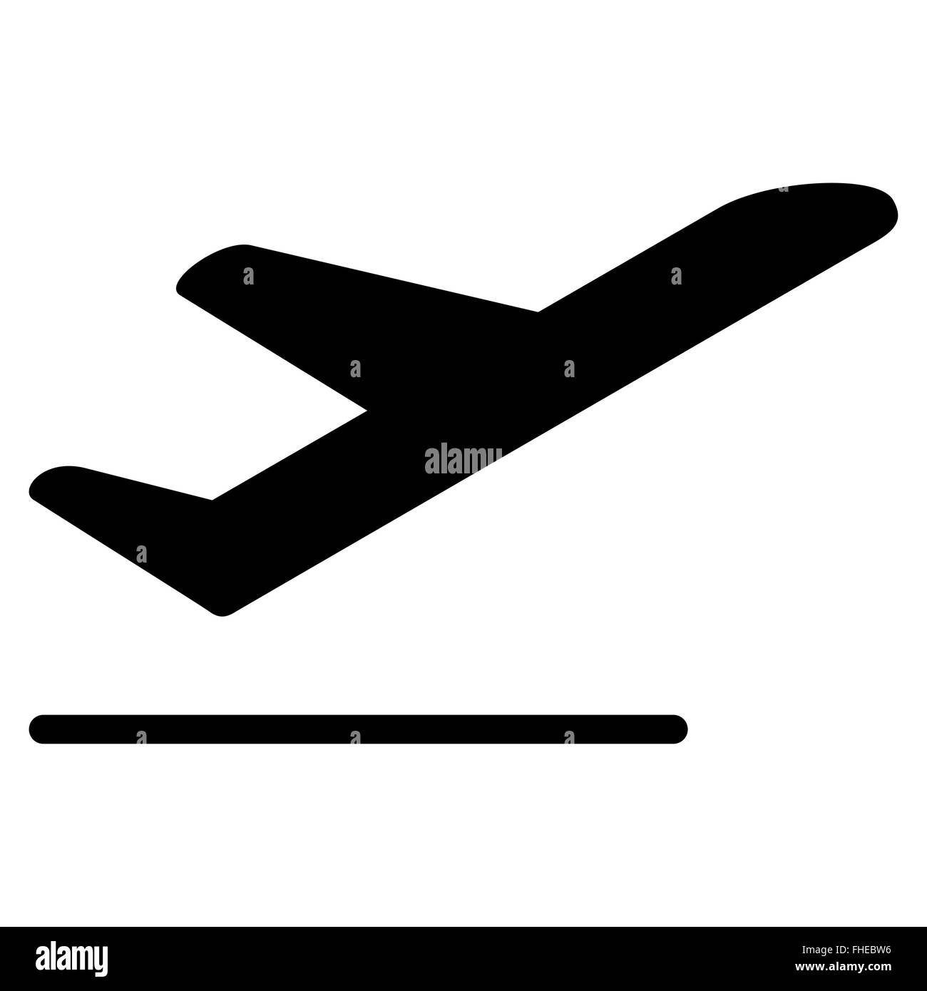 Départ avion Icône plate Photo Stock - Alamy