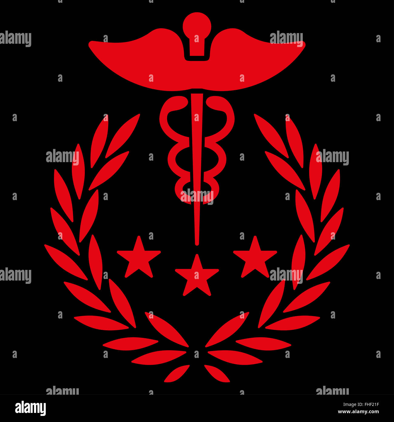 Icône Logo caducée Photo Stock - Alamy