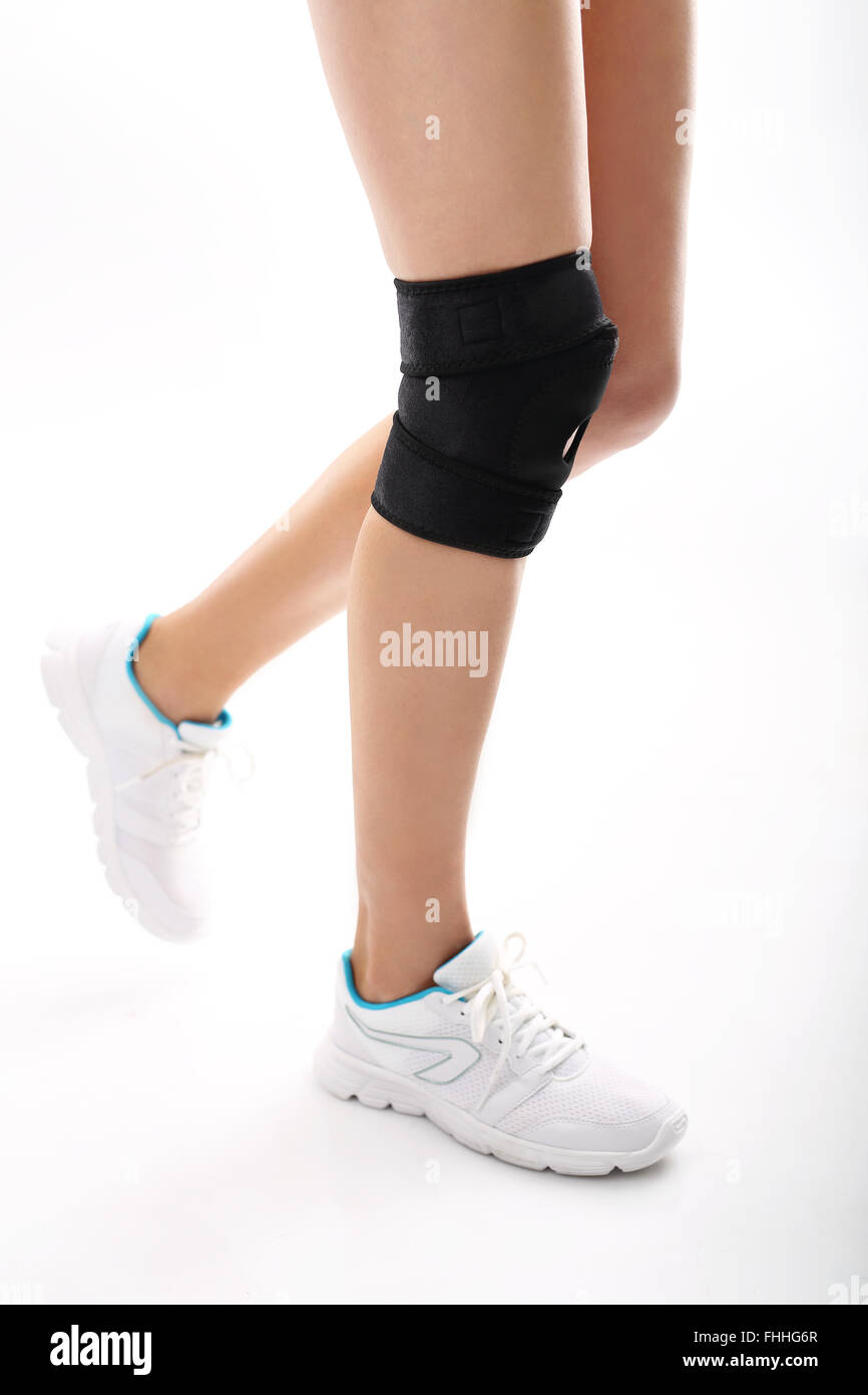 Attelle de genou, de réadaptation et d'orthopédie. Blessure au genou ...