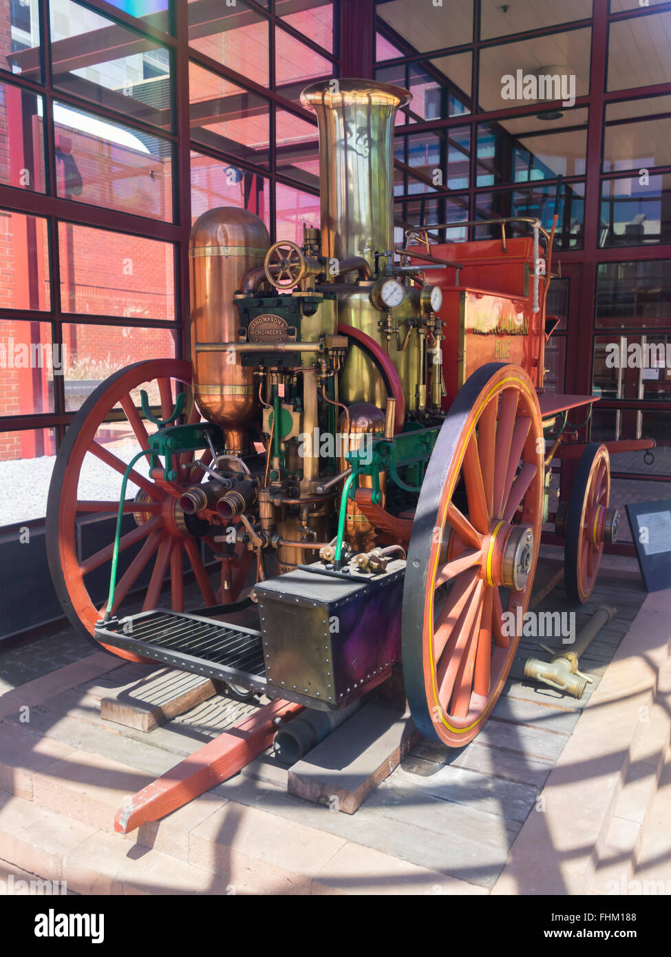 Cheval vapeur Mason Shand fire engine, construit vers 1895 à Londres ...