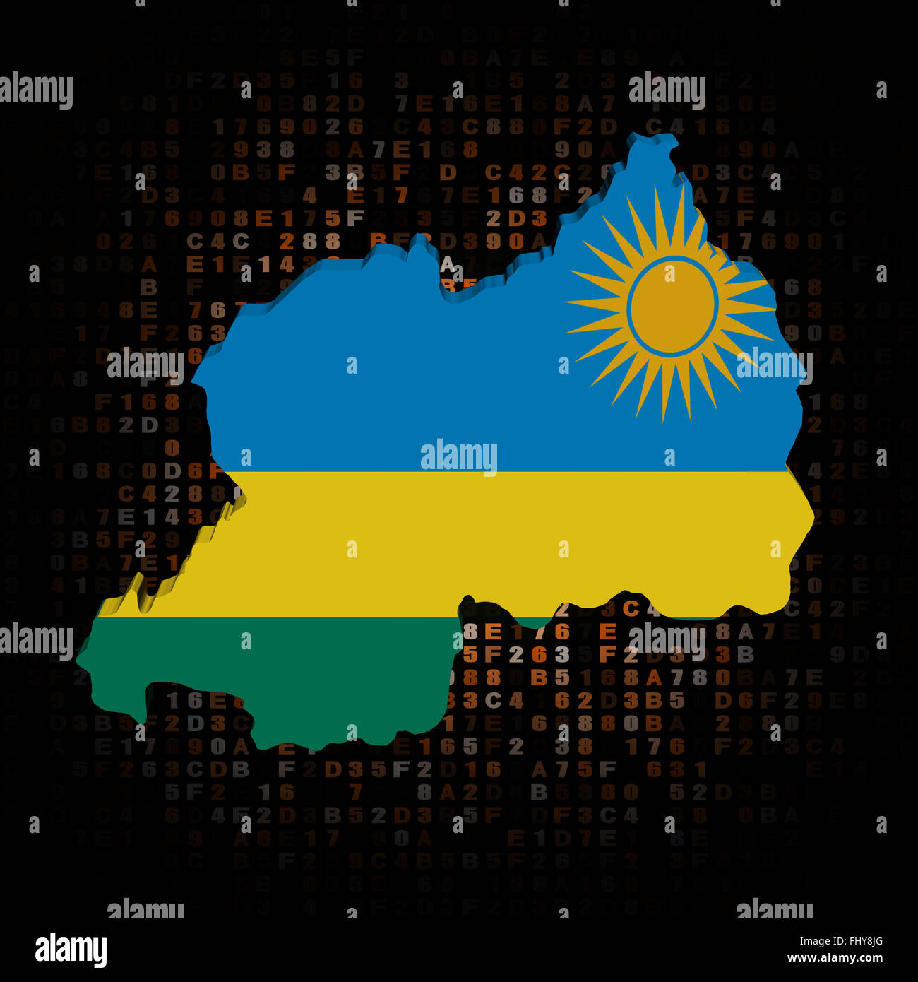 Carte du rwanda Banque de photographies et d’images à haute résolution ...